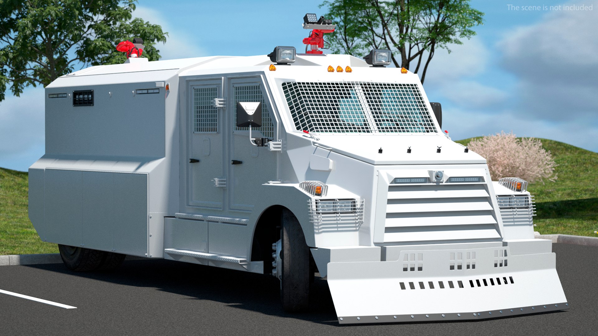 Armored Truck for Riot Control White Rigged 3D model - TurboSquid 1968217