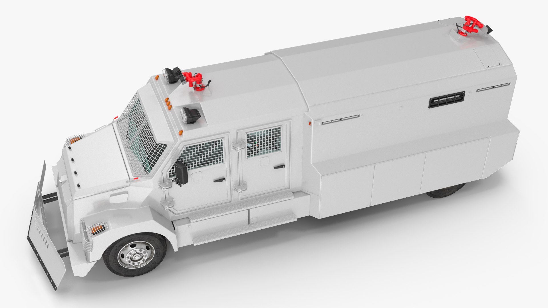 Armored Truck For Riot Control White Rigged 3D Model - TurboSquid 1968217