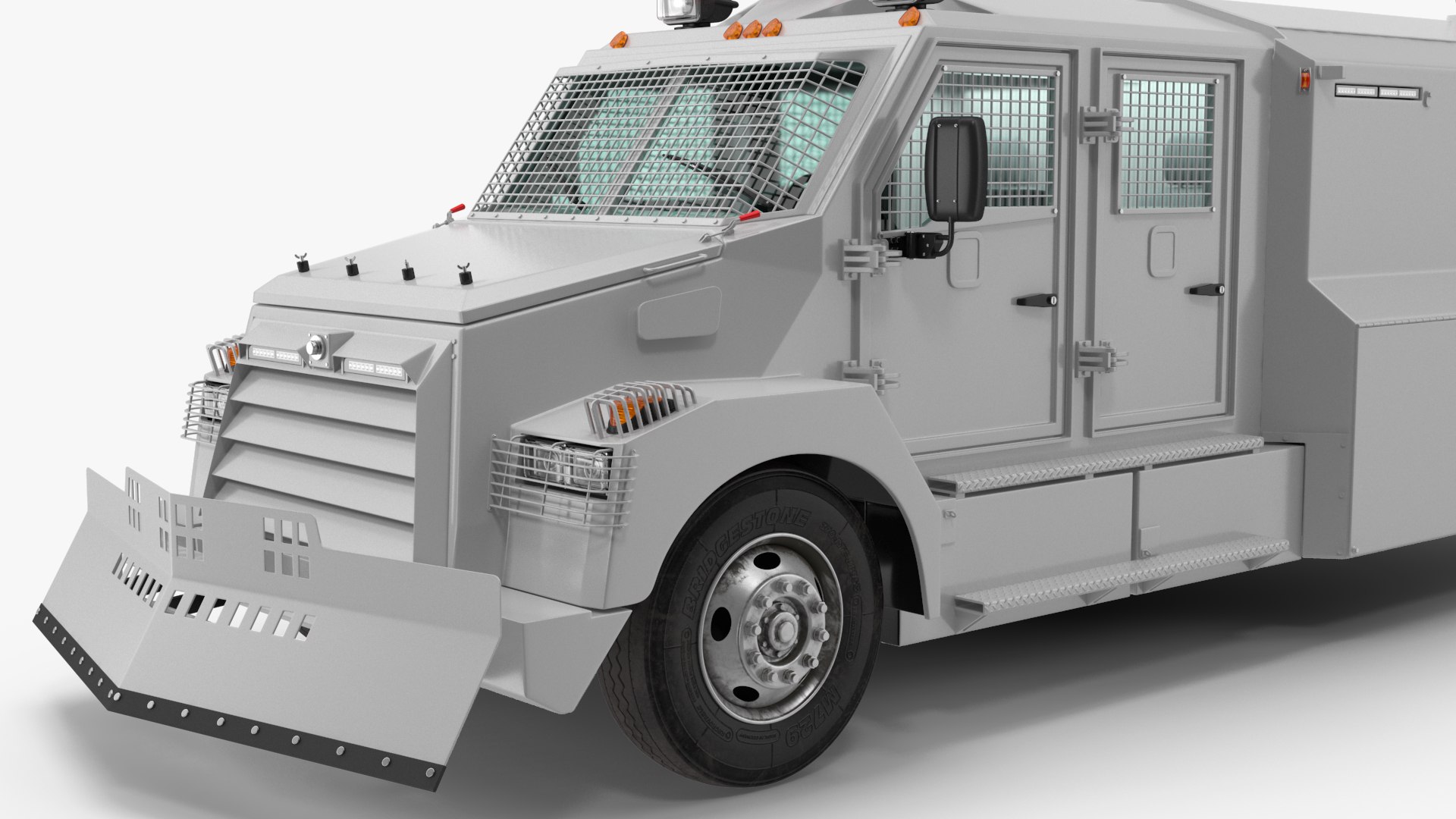 Armored Truck for Riot Control White Rigged 3D model - TurboSquid 1968217