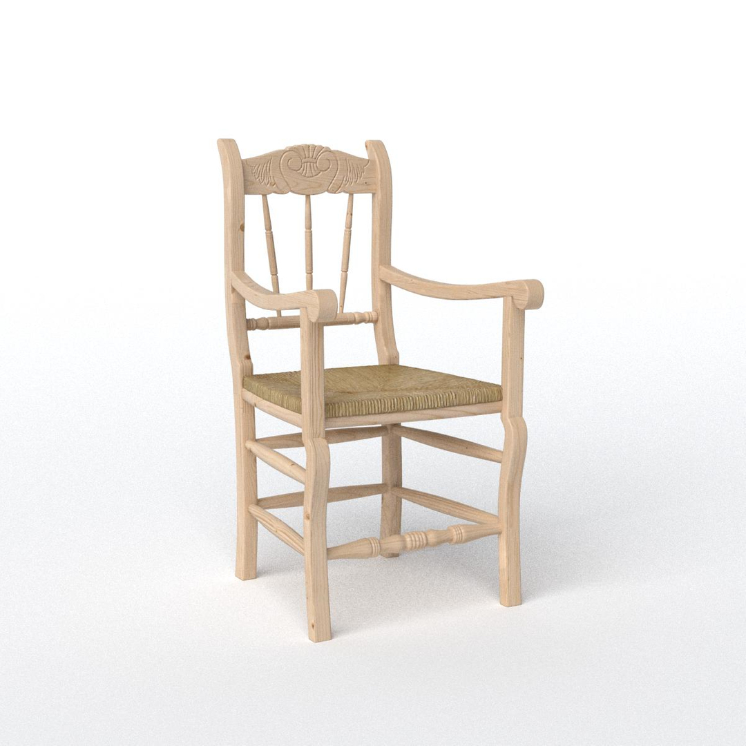 3d Model Of Wood Seat