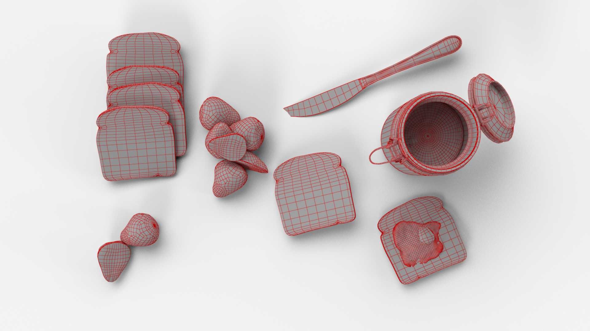Bread Slice 3D Model - TurboSquid 1697302