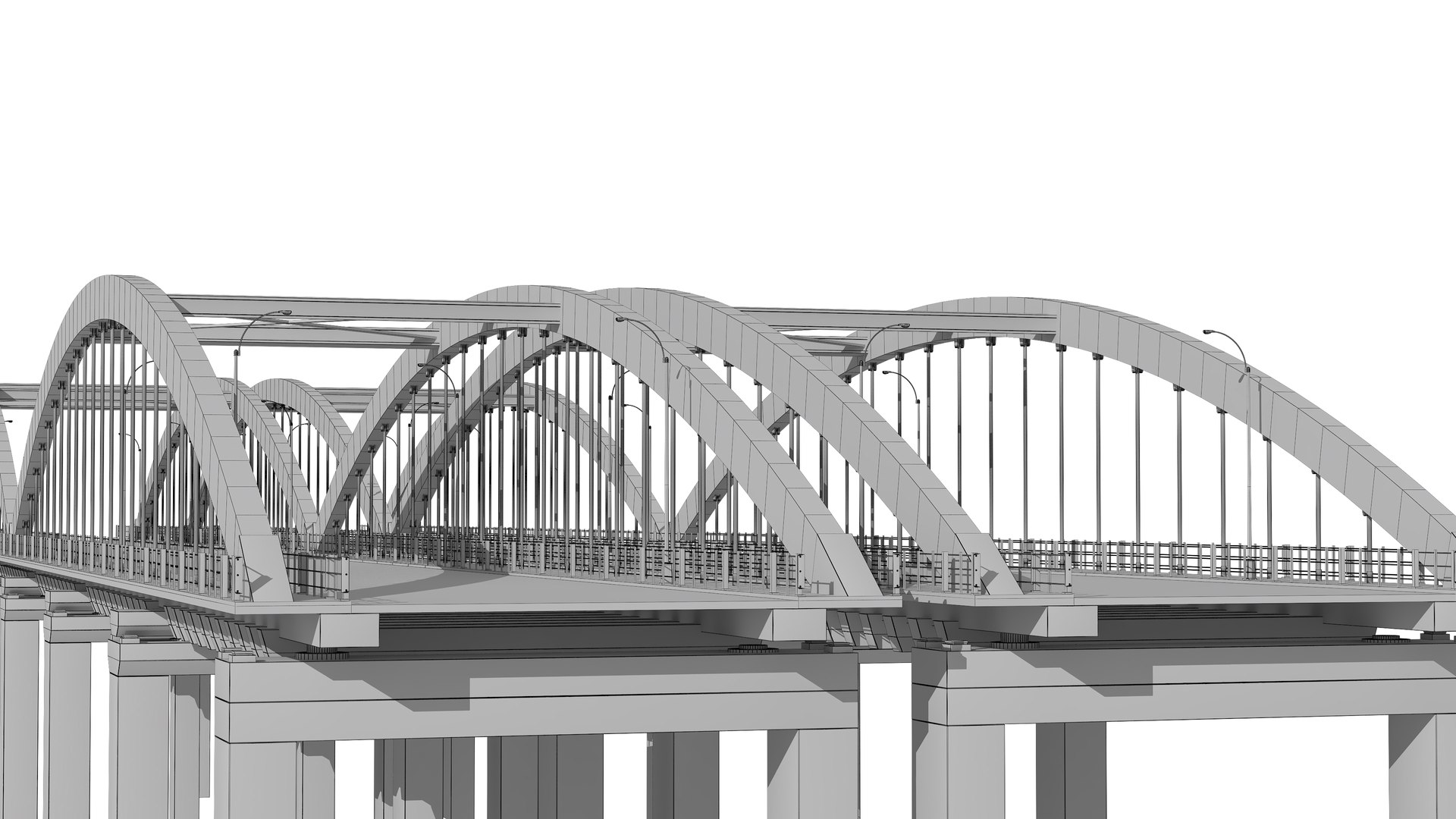 3D Model Two Lane Bridge - TurboSquid 2296164