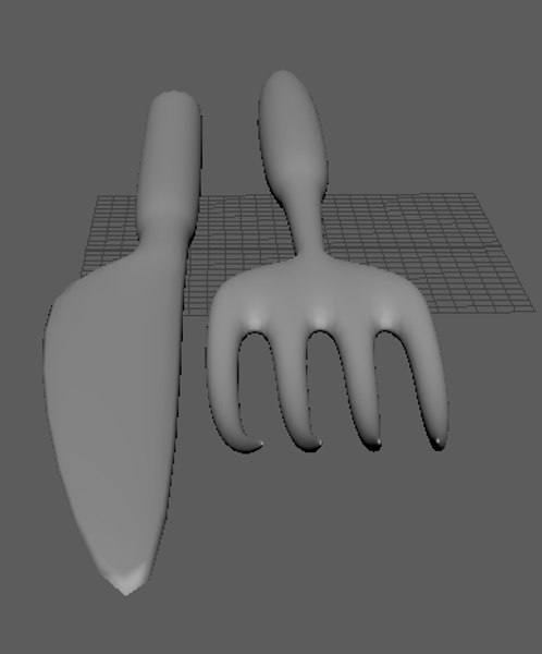 3d model fork knife