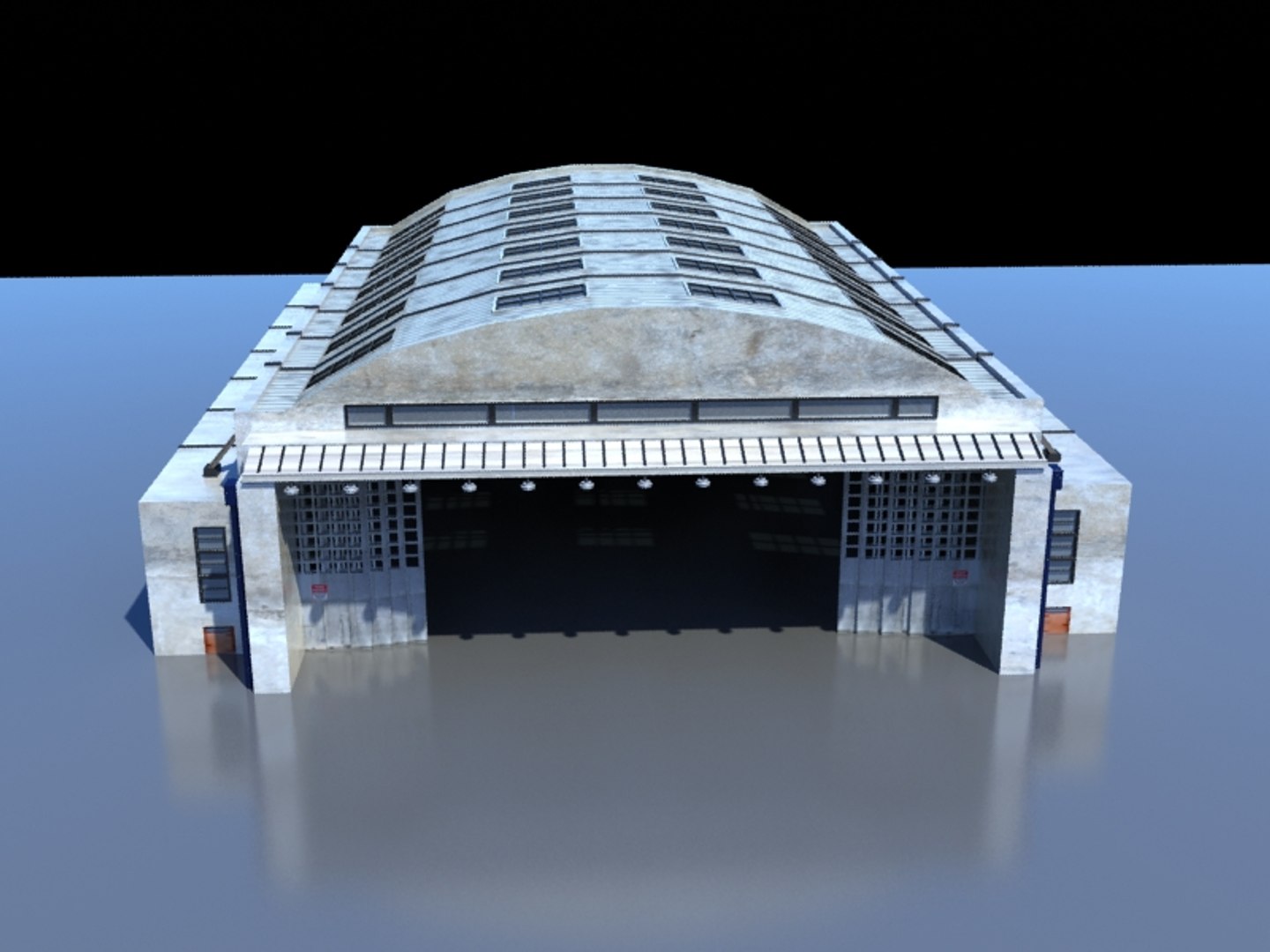 3d model aircraft maintenance hangar