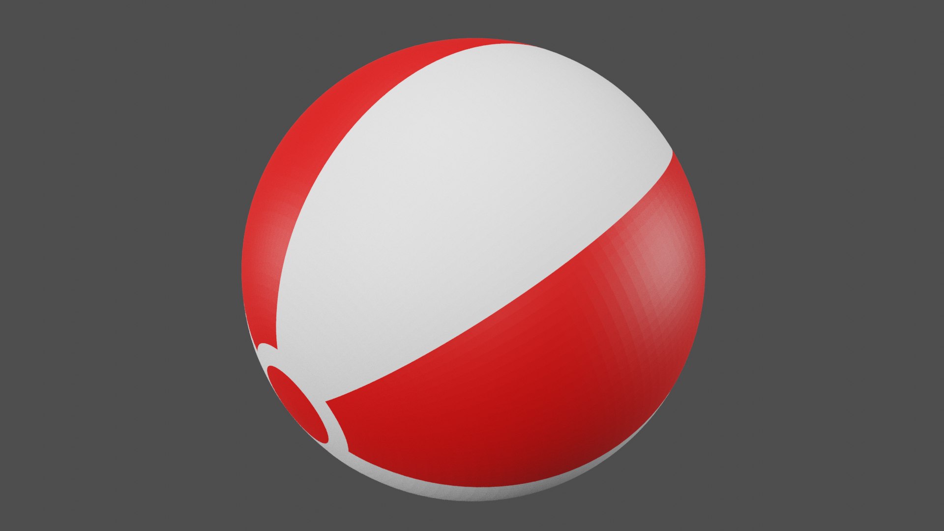 3D Model Red Beach Ball - TurboSquid 2067062