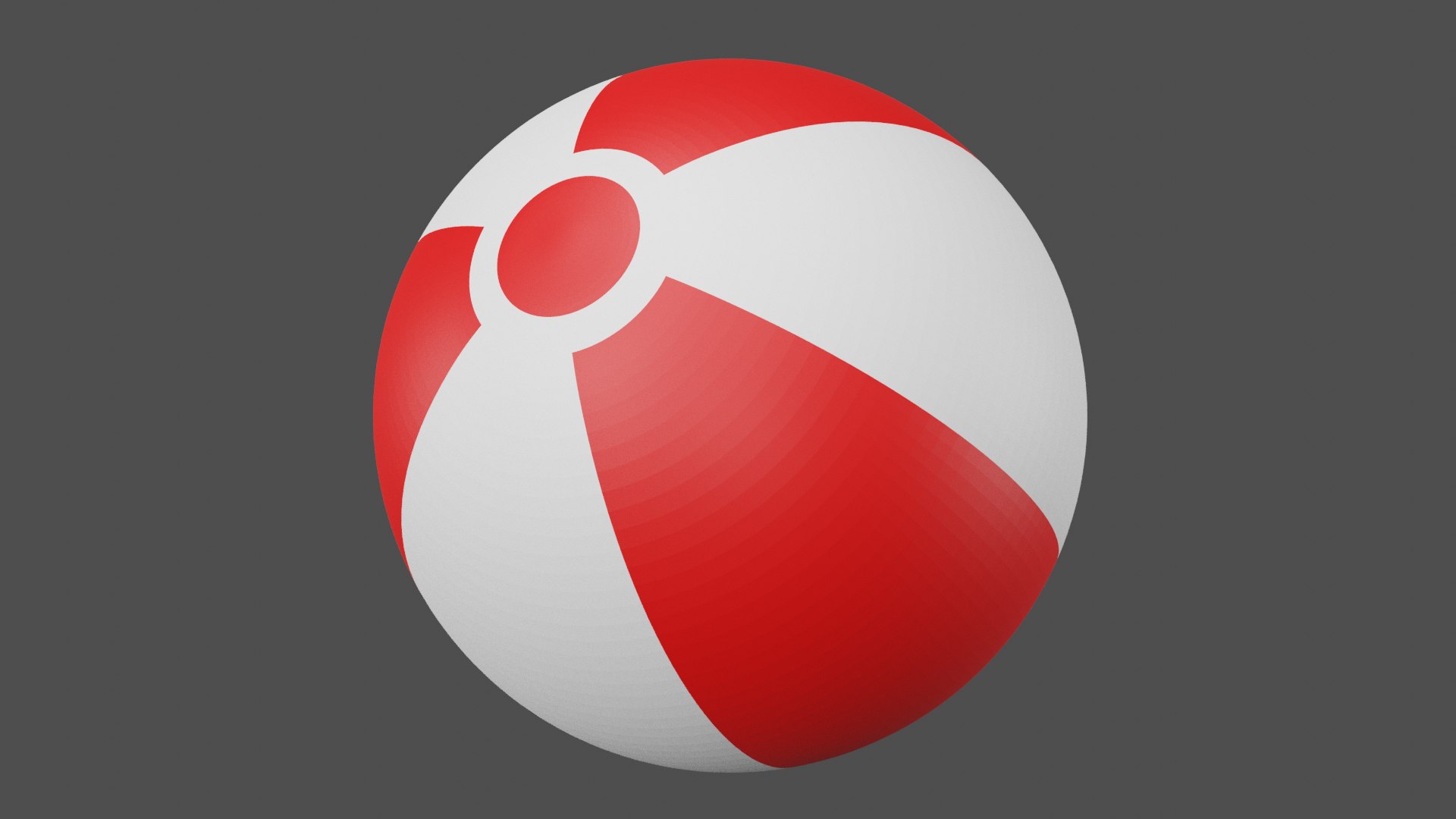 3D Model Red Beach Ball - TurboSquid 2067062