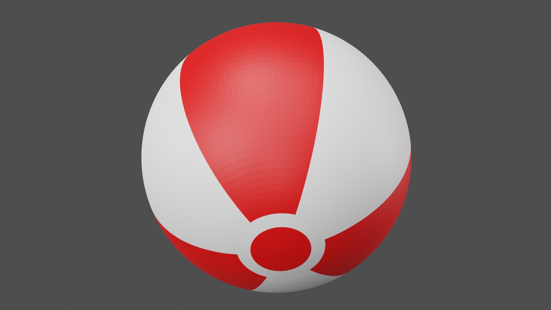3D Model Red Beach Ball - TurboSquid 2067062