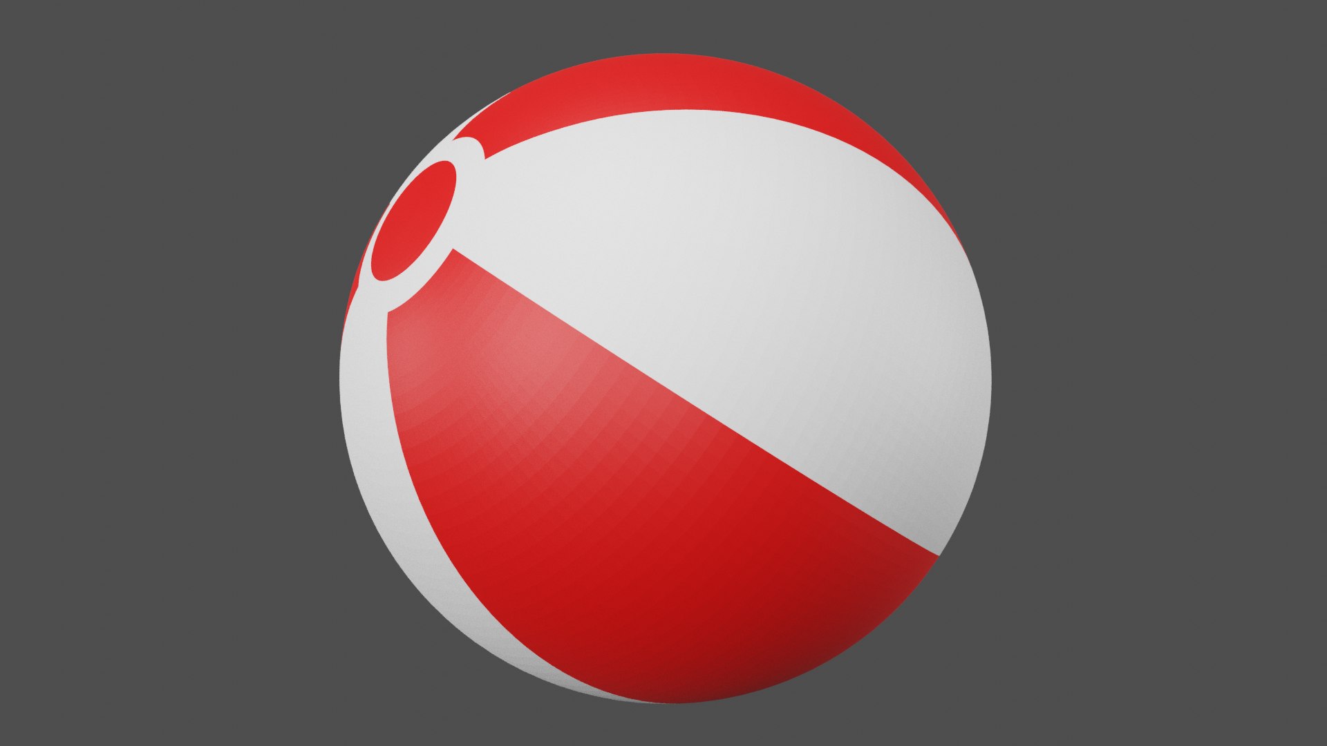 3D Model Red Beach Ball - TurboSquid 2067062