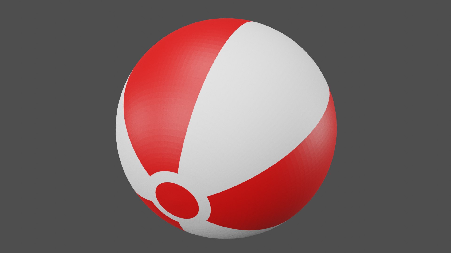 3D Model Red Beach Ball - TurboSquid 2067062