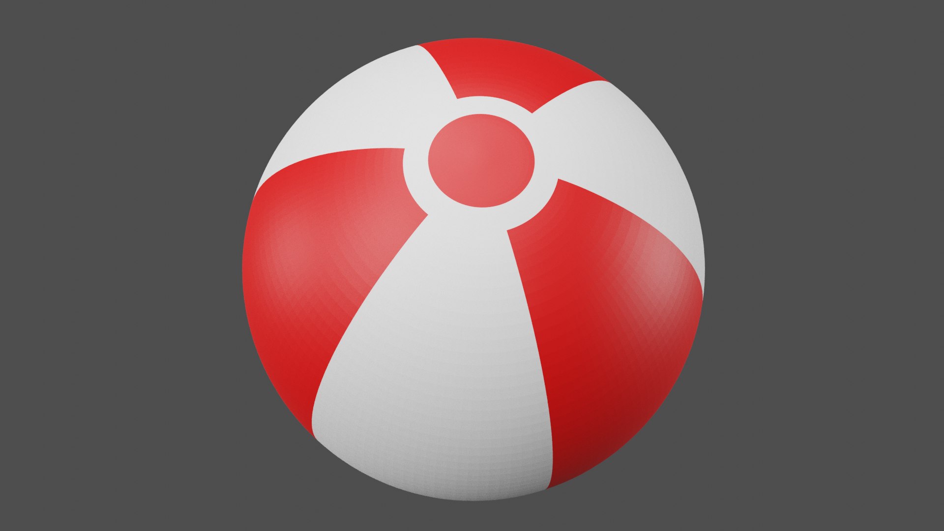 3D Model Red Beach Ball - TurboSquid 2067062