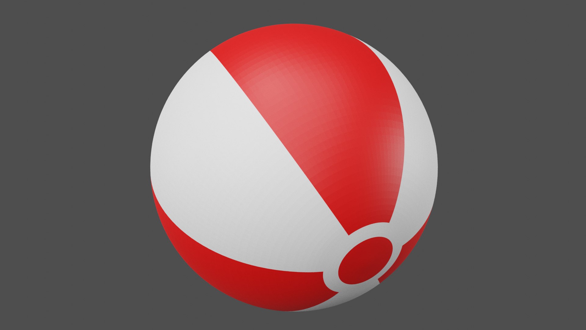 3D Model Red Beach Ball - TurboSquid 2067062