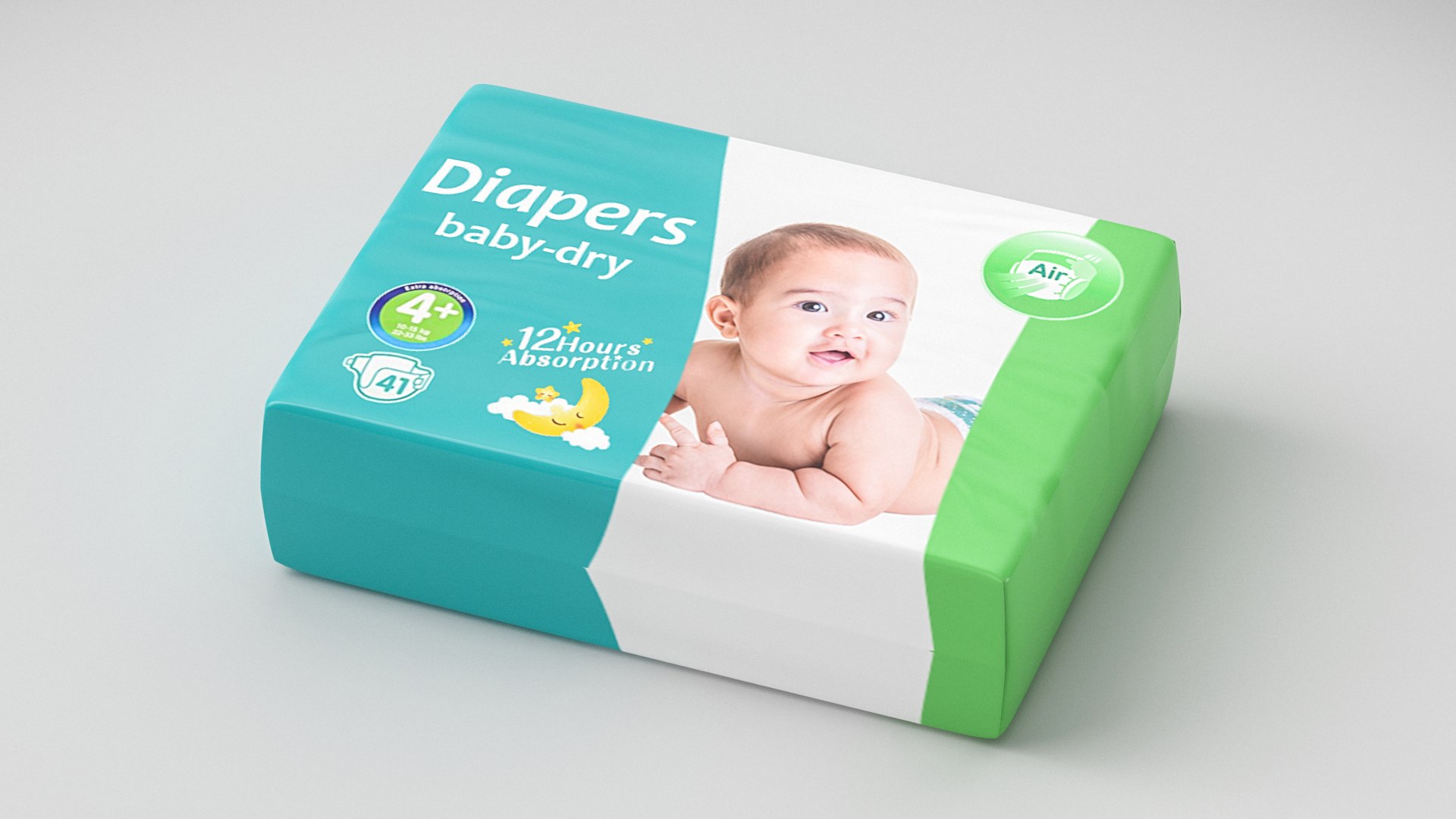 3D Model Diaper Package - TurboSquid 1682706