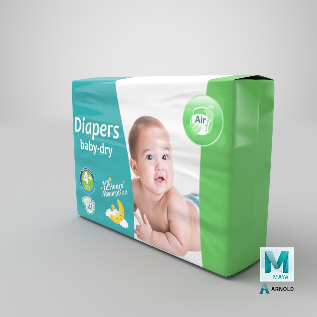 3D Model Diaper Package - TurboSquid 1682706