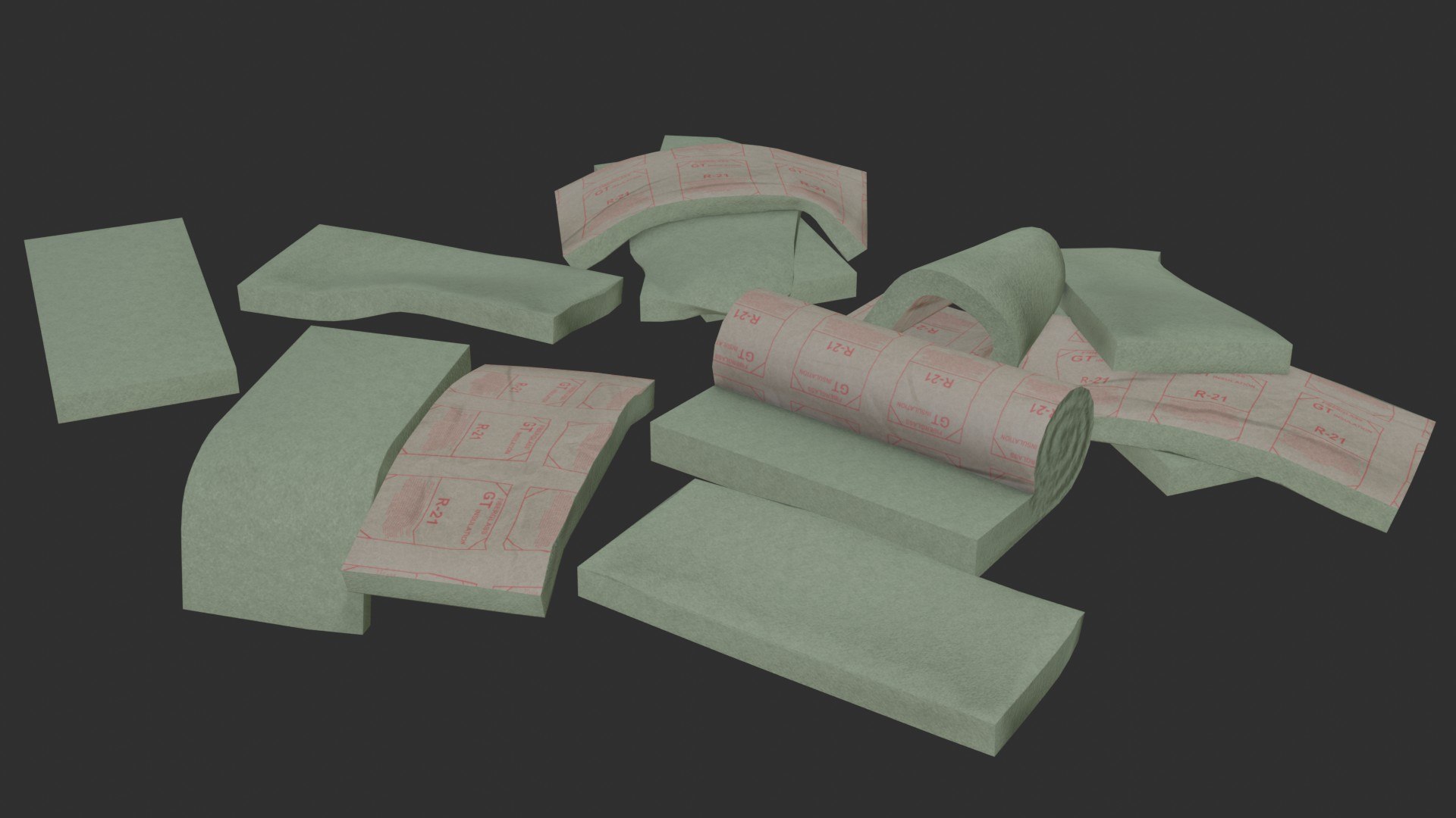 Plaster Plates And Insulations 3D Model - TurboSquid 1796866