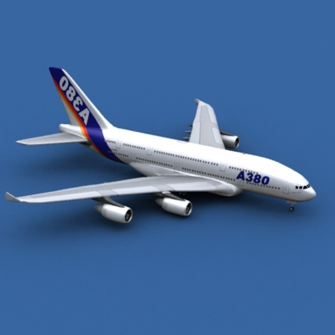 Airbus A380-800 House Color 3d Model