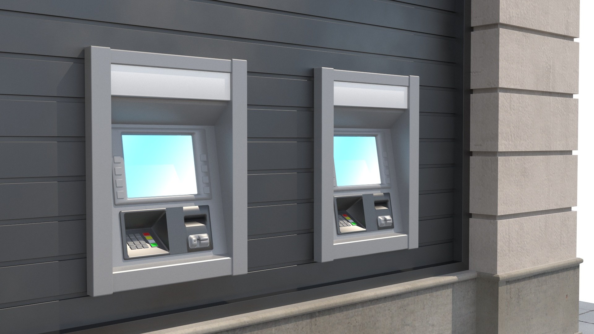 3D Bank Branch Office Building Fur - TurboSquid 2151831