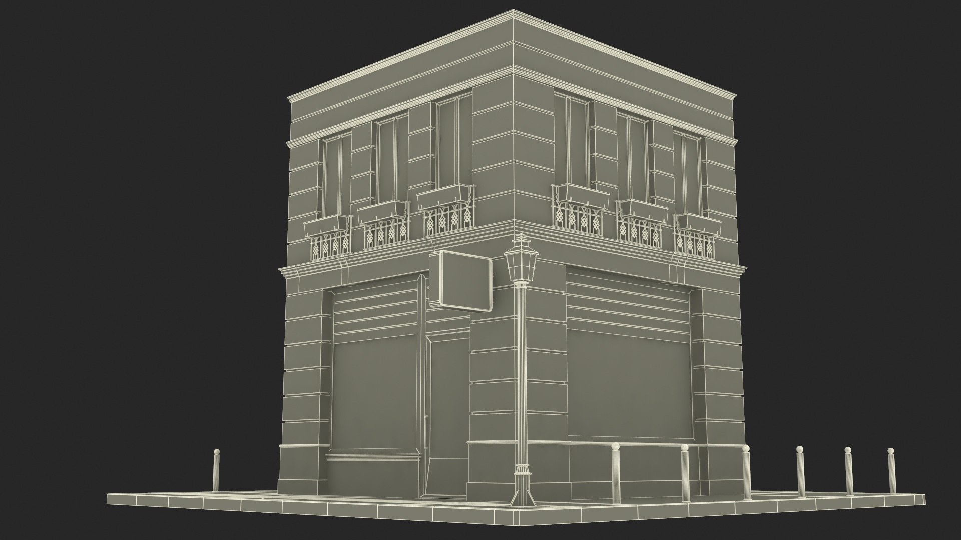 3D Bank Branch Office Building Fur - TurboSquid 2151831