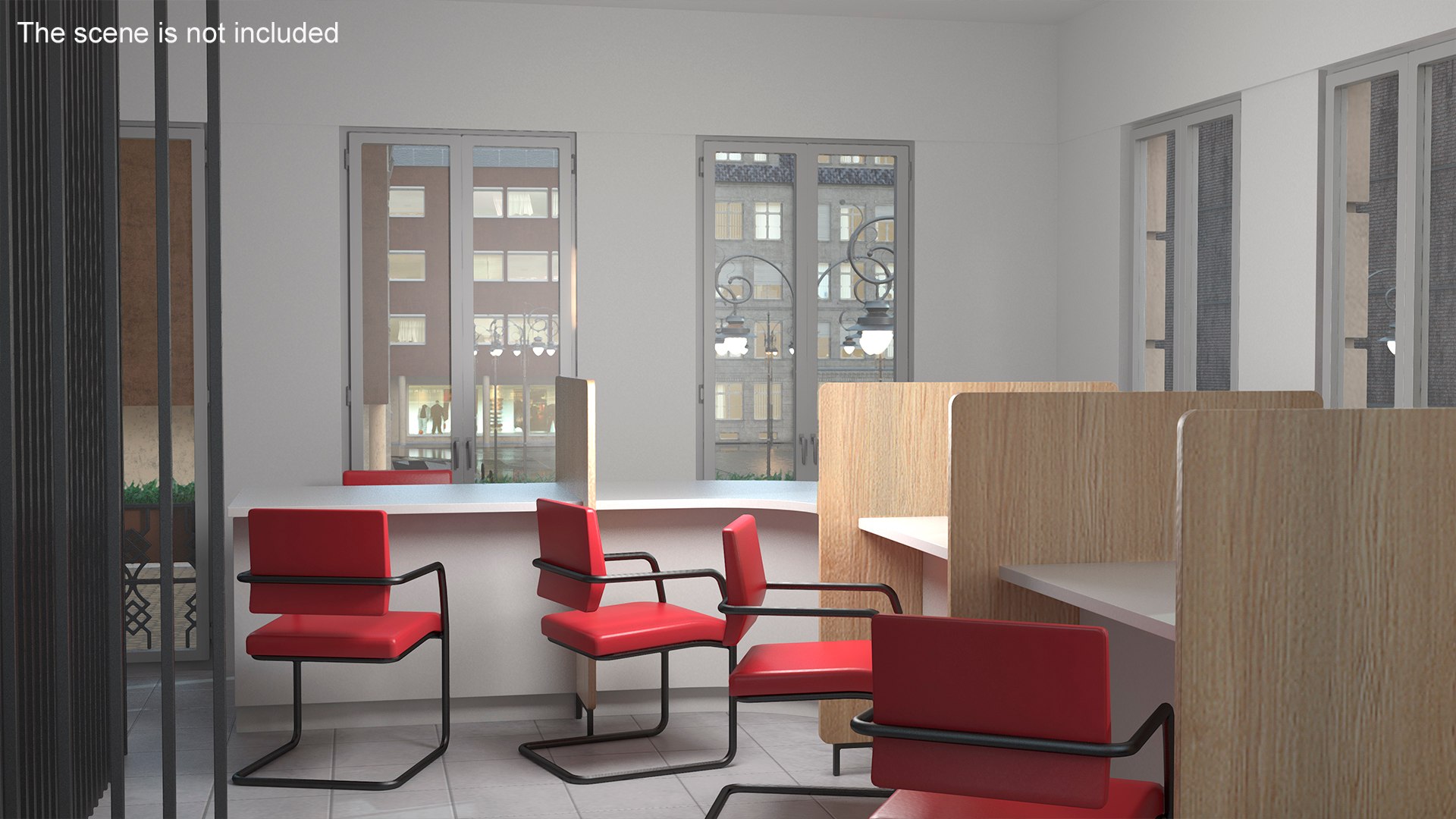 3D Bank Branch Office Building Fur - TurboSquid 2151831