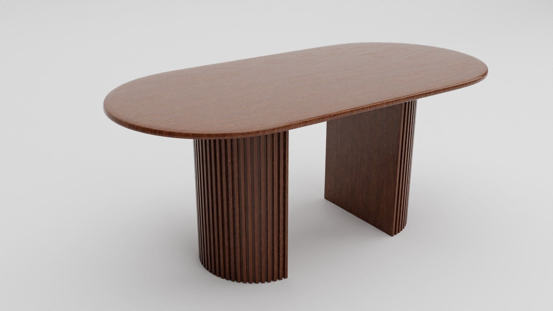 Elegant Oval Wooden Dining Table 3D Model 3D Model - TurboSquid 2384890