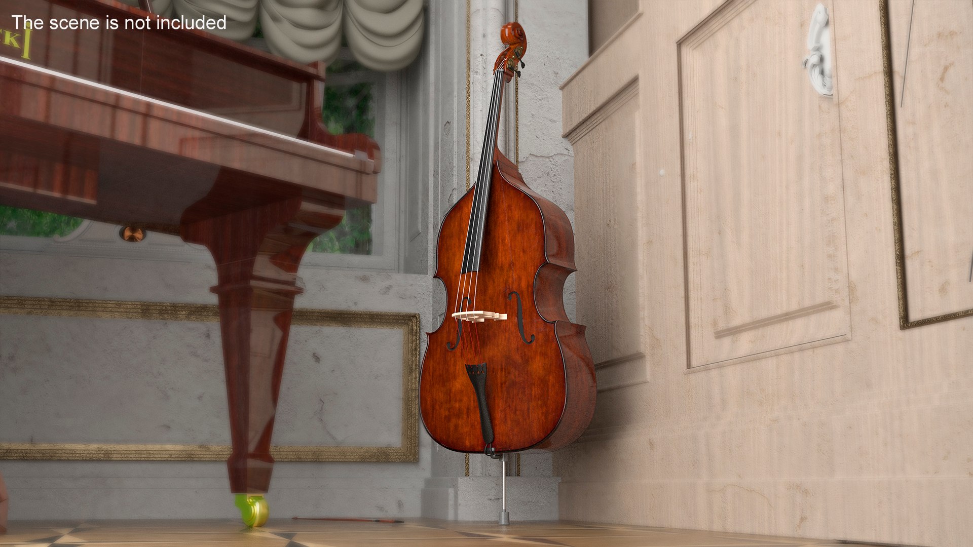 3D Model Wooden Double-Bass - TurboSquid 2141461