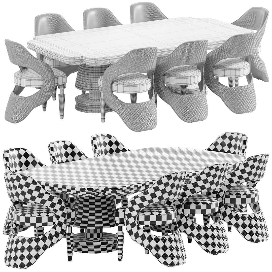 QUINTUS Chair And Table Model - TurboSquid 2338092