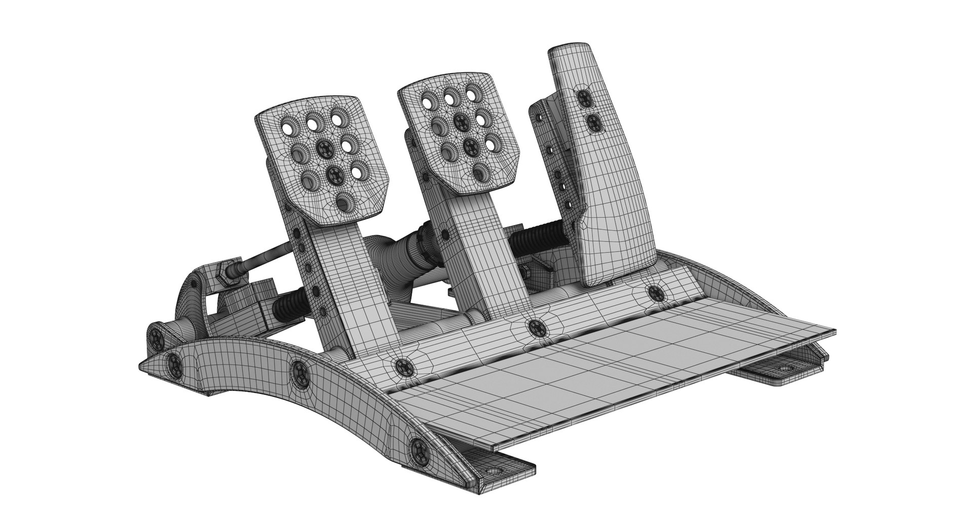 3D Fanatec Clubsport Steering Wheel And Pedals Model - TurboSquid 2304927
