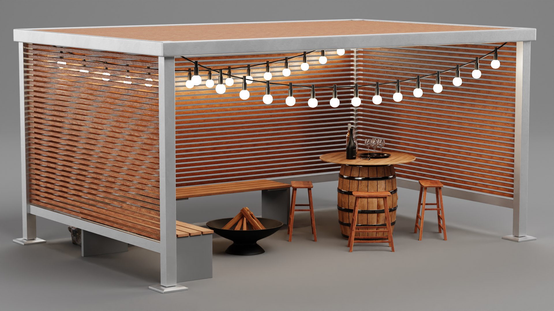 3D Model Gazebo Setup 08 - TurboSquid 2056834