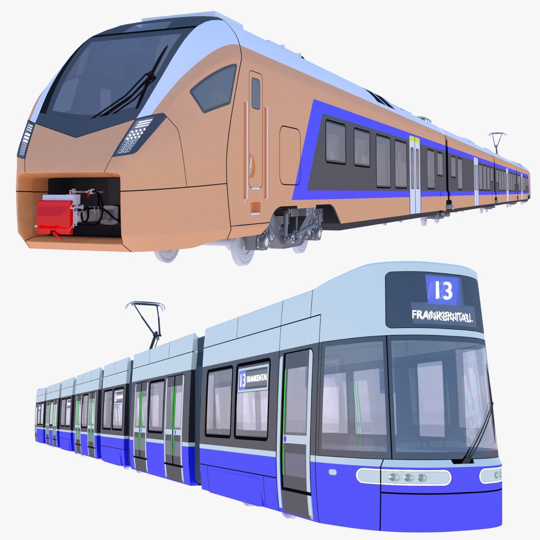 Stadler Flirt And Alstom Flexity 3D Model - TurboSquid 2390421