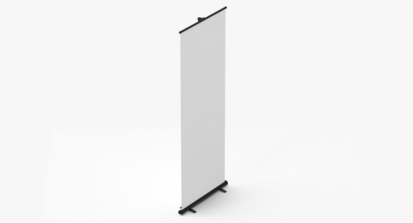 modelo 3d Stand Up Signage 03 Metal Blanco y Negro - TurboSquid 1952648