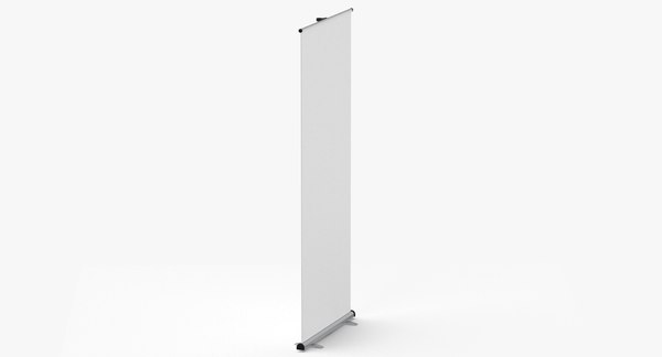 modelo 3d Stand Up Signage 03 Metal Blanco y Negro - TurboSquid 1952648