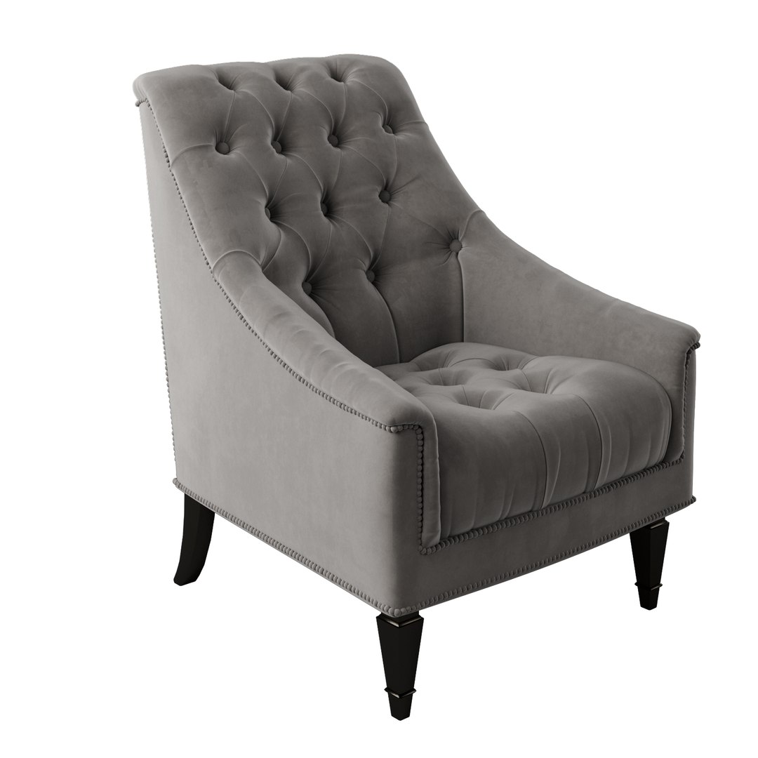 3D Armchair Grey - TurboSquid 1856472