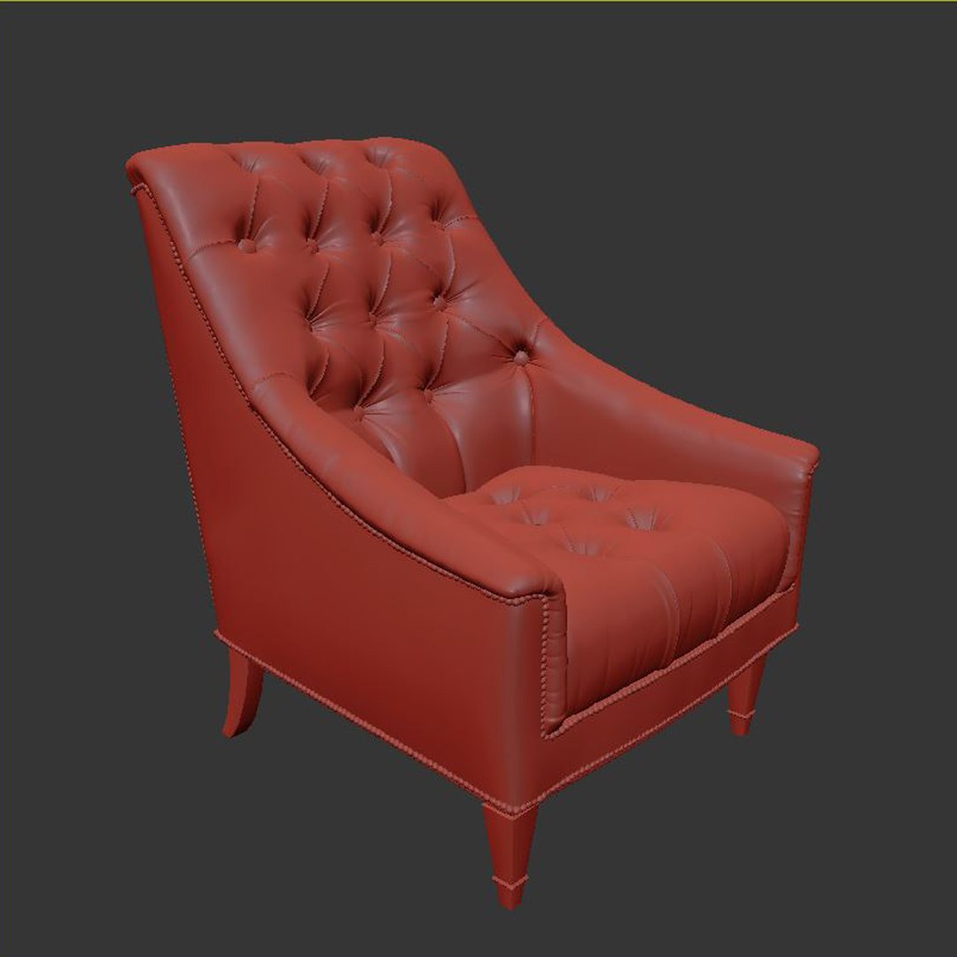 3D Armchair Grey - TurboSquid 1856472