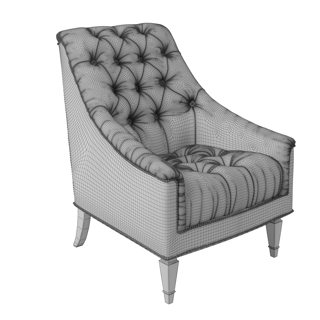 3D Armchair Grey - TurboSquid 1856472