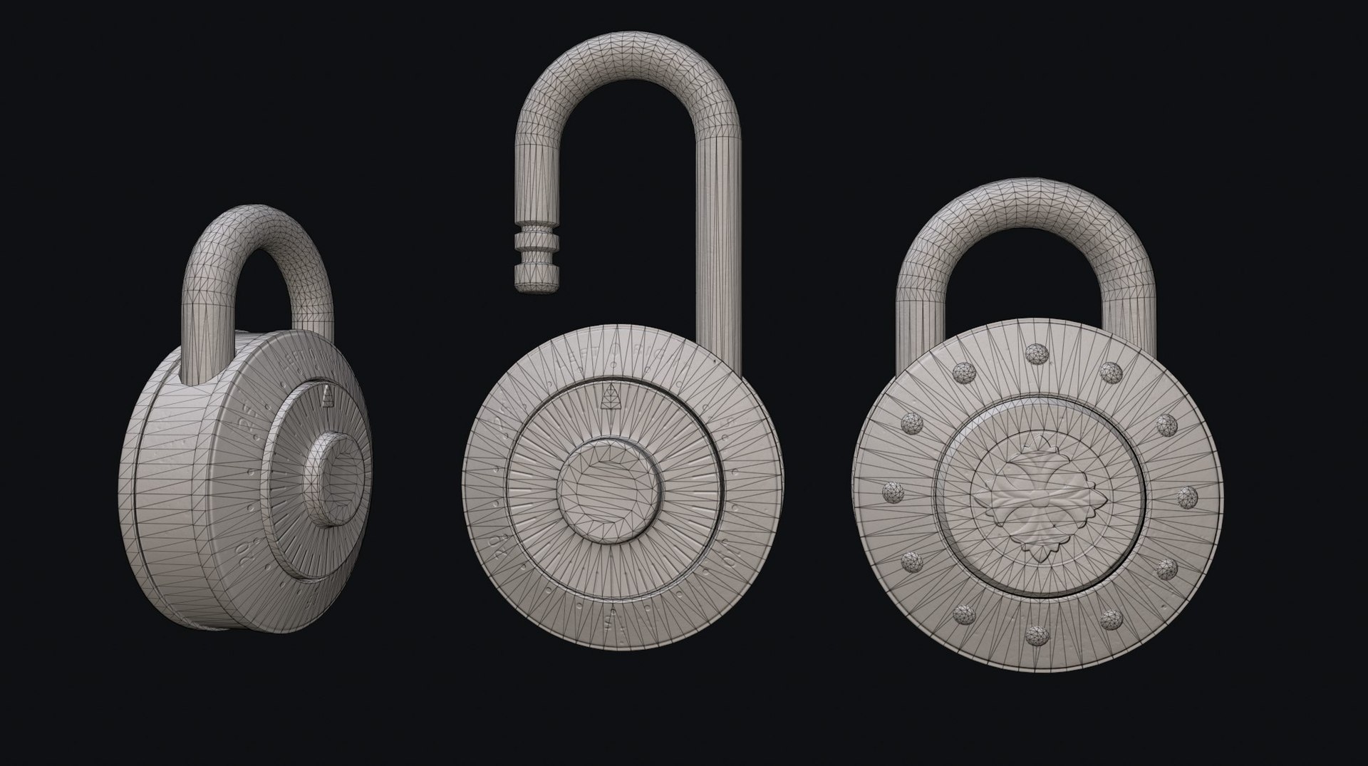 Padlock 6 Code 3D - TurboSquid 2277478