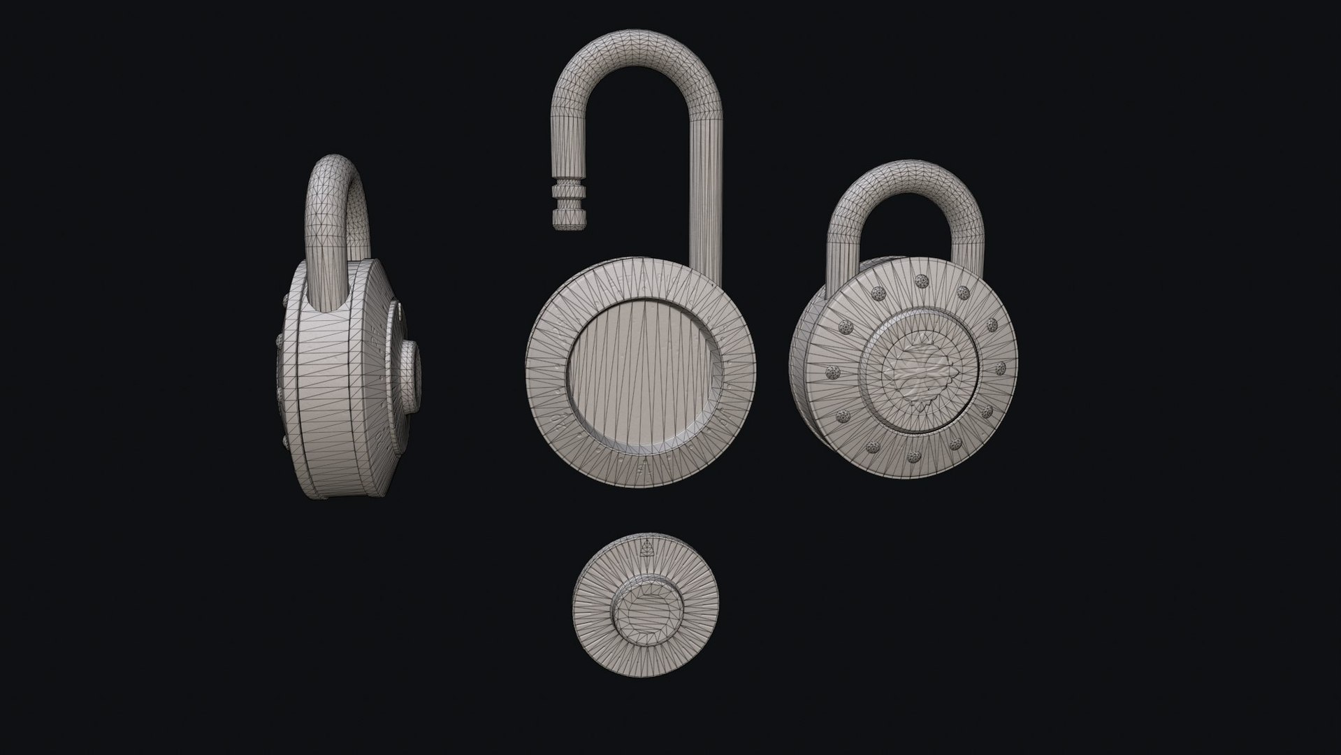 Padlock 6 Code 3D - TurboSquid 2277478