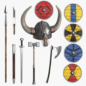 3d viking shield gokstad