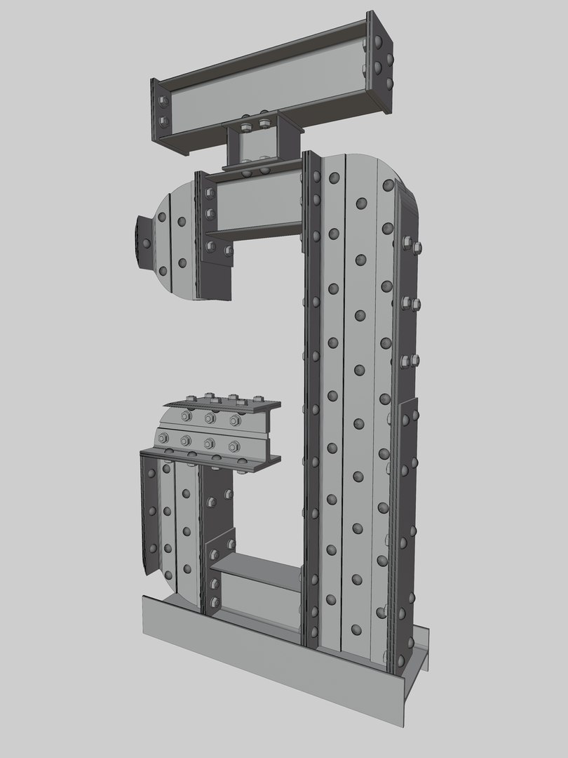3D Model Steel Construction Font - Turkish Letter G - TurboSquid 1894772