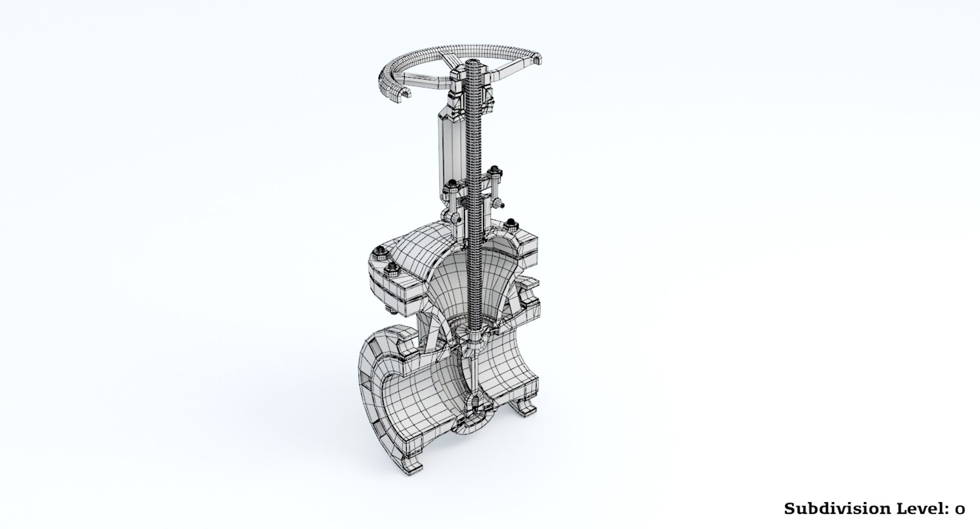 3d Model Gate Valve Cross Section
