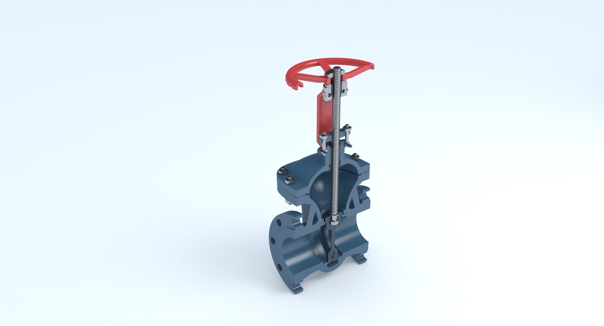 3d Model Gate Valve Cross Section