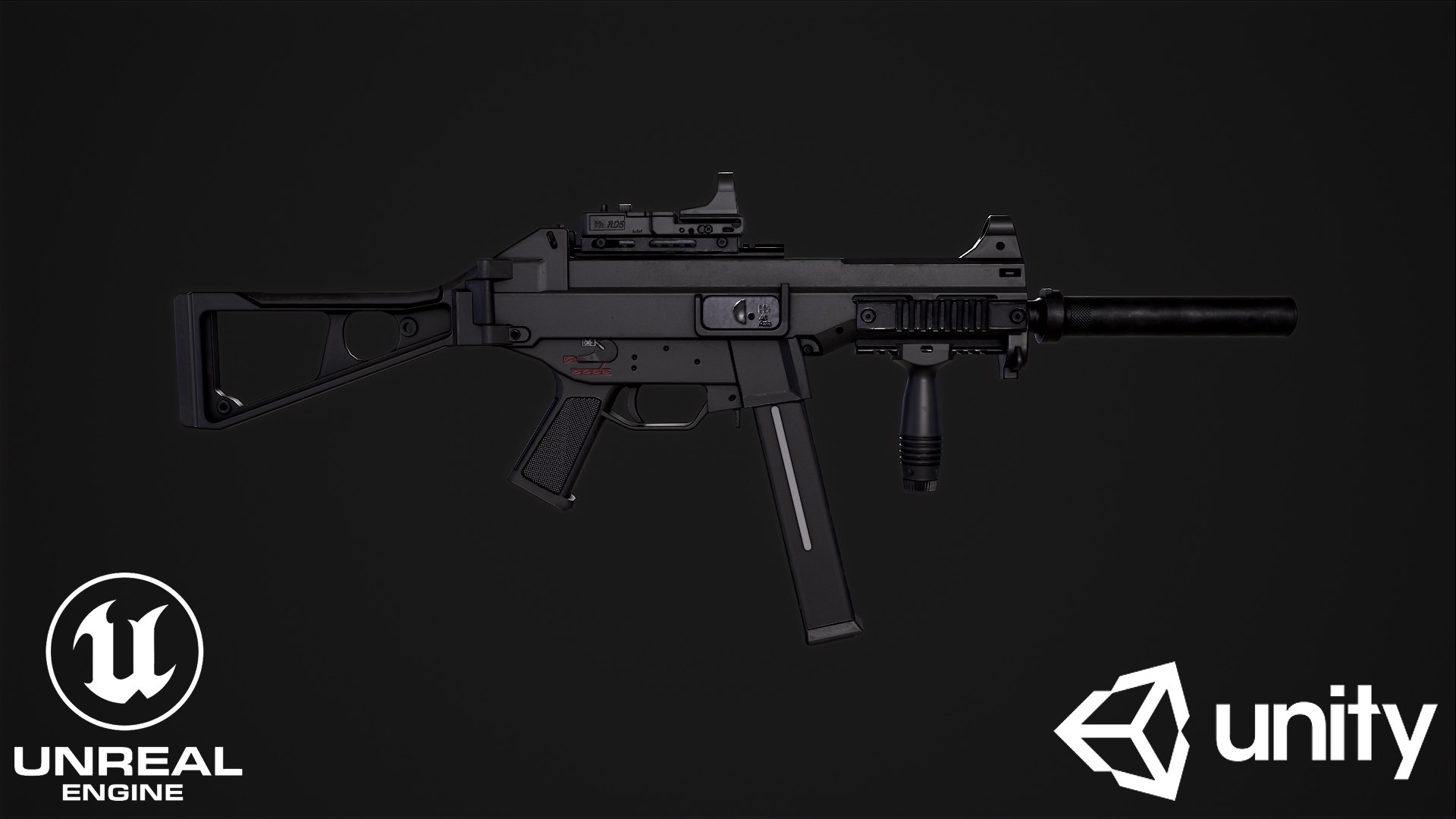 3D UMP-45 Gameready - TurboSquid 1817103