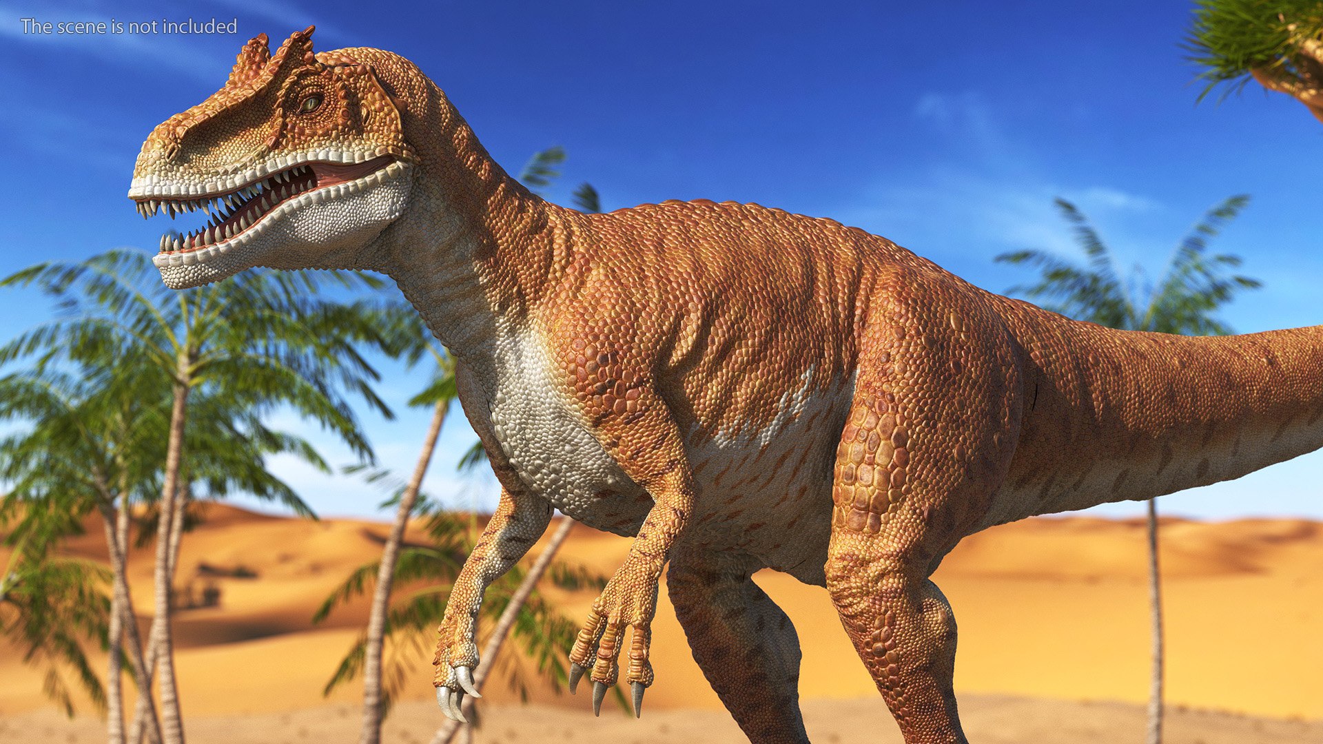 Allosaurus Yellow Coloring Rigged for Cinema 4D 3D - TurboSquid 2168194