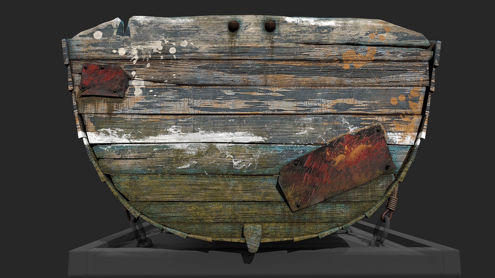 3D Model Wooden Lifeboat - TurboSquid 2181539