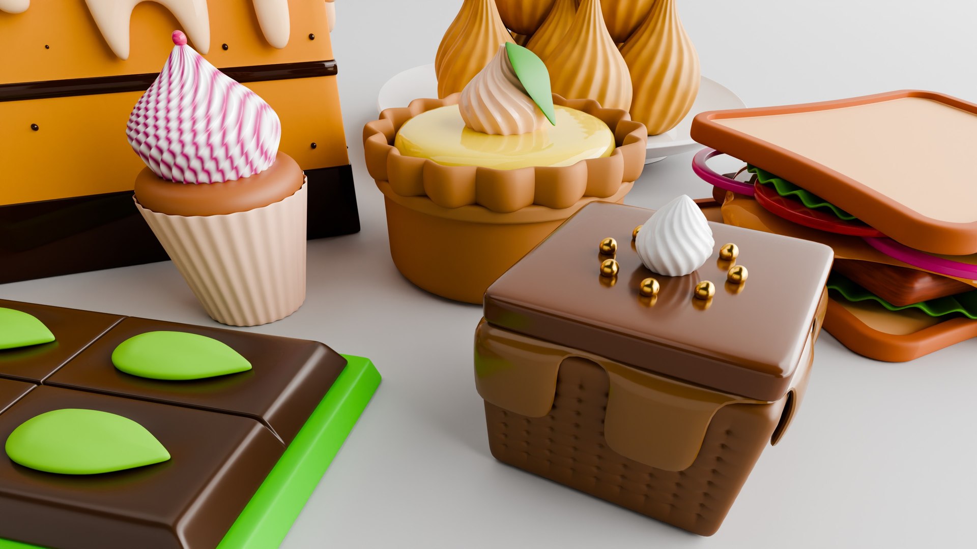 3D Delicious 3D Food Models Pack - TurboSquid 2414049