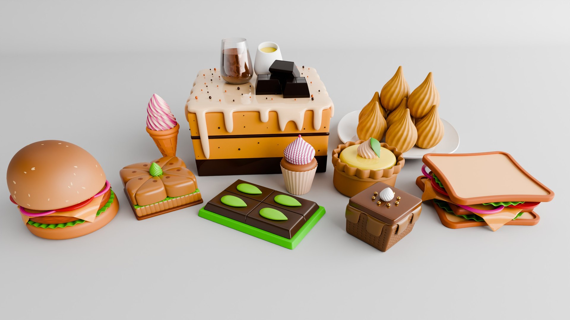 3D Delicious 3D Food Models Pack - TurboSquid 2414049