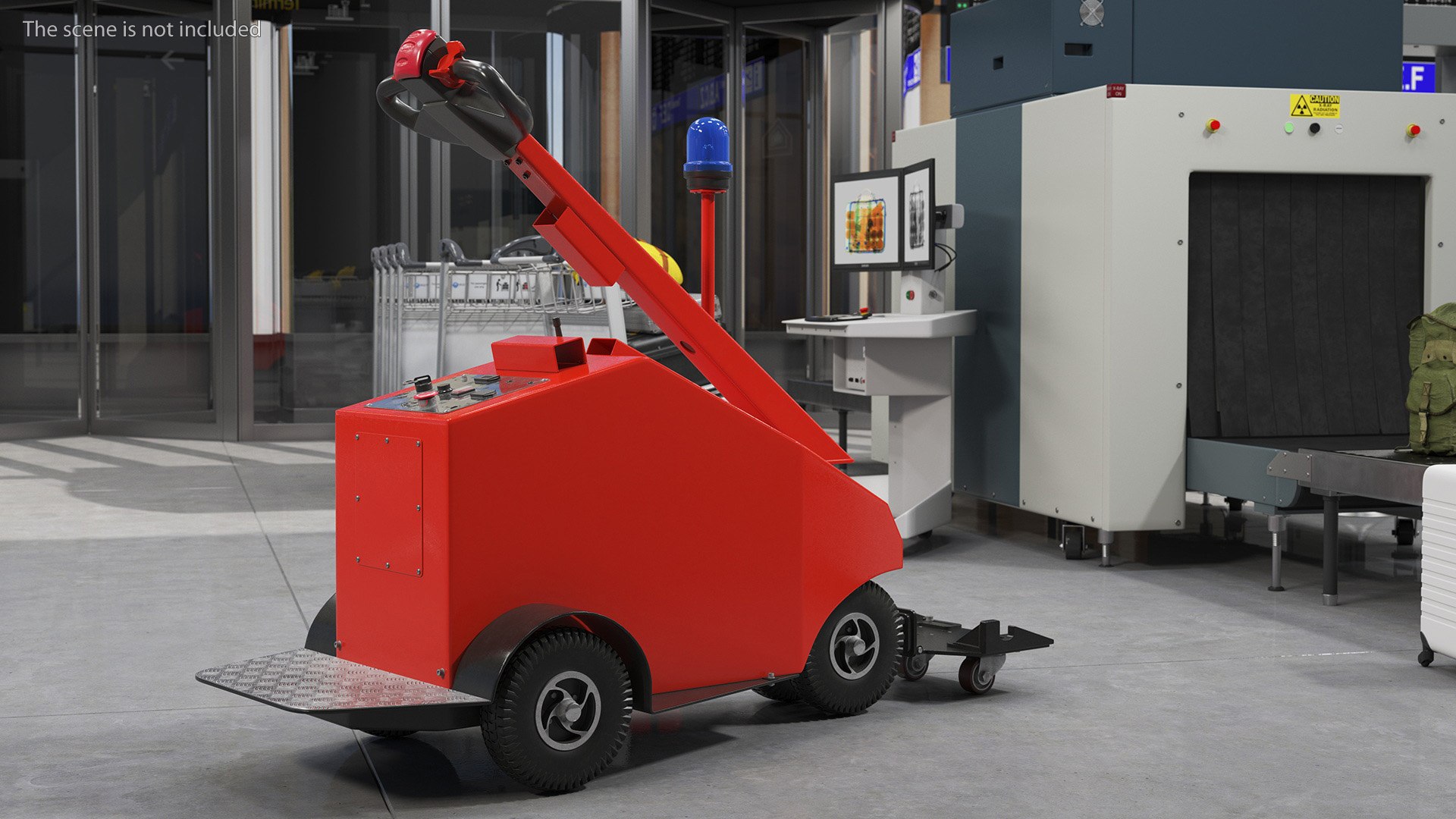 3D Red Electric Trolley Cart Mover - TurboSquid 2095326