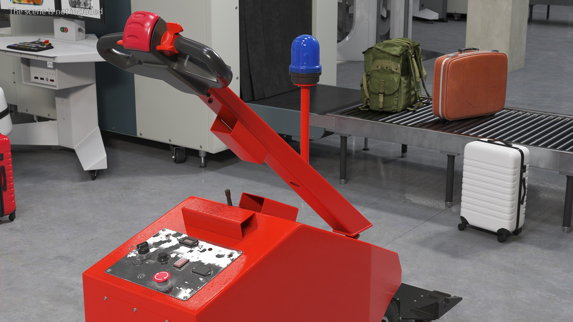 3D Red Electric Trolley Cart Mover - TurboSquid 2095326