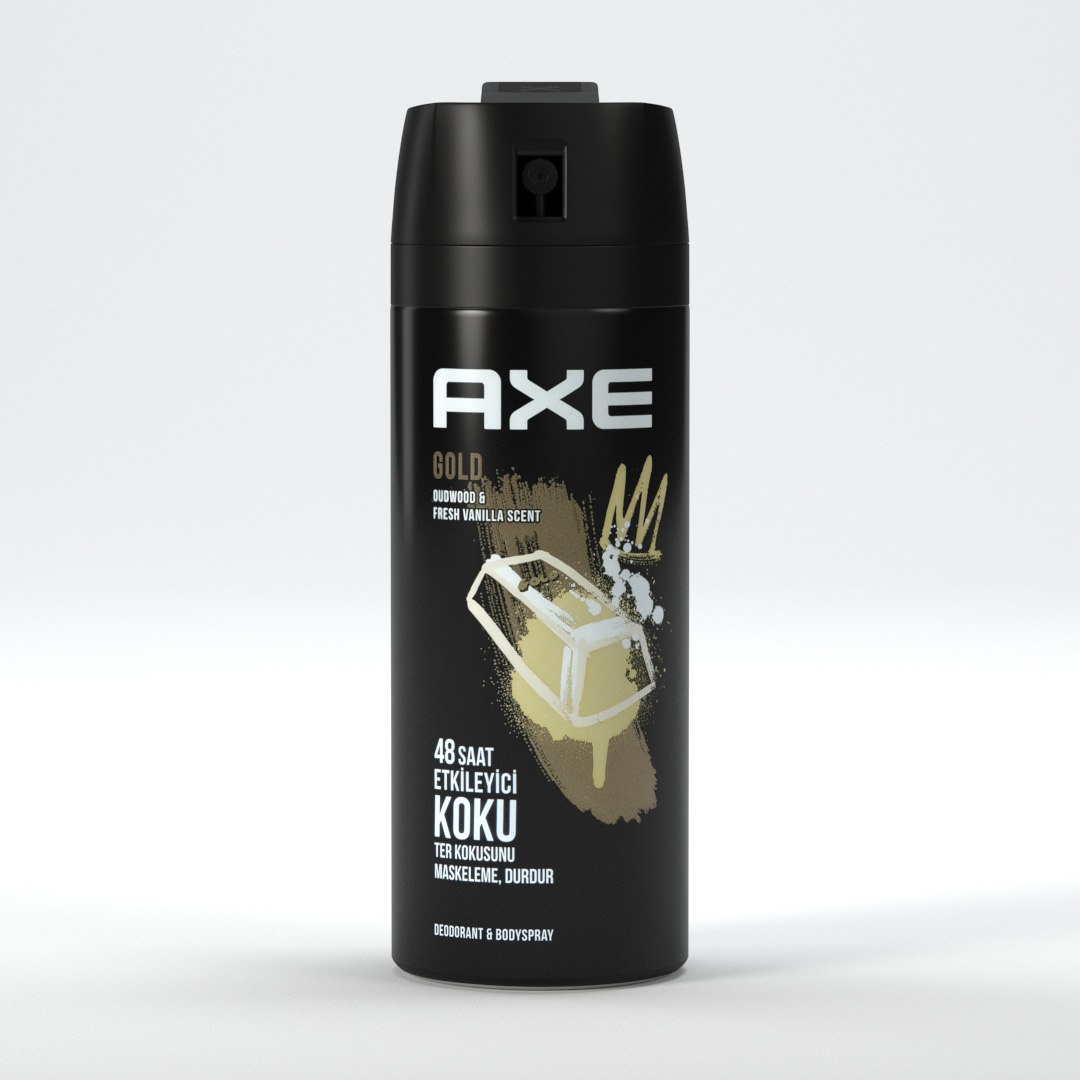 3D Axe Gold Deodorant - TurboSquid 2203815