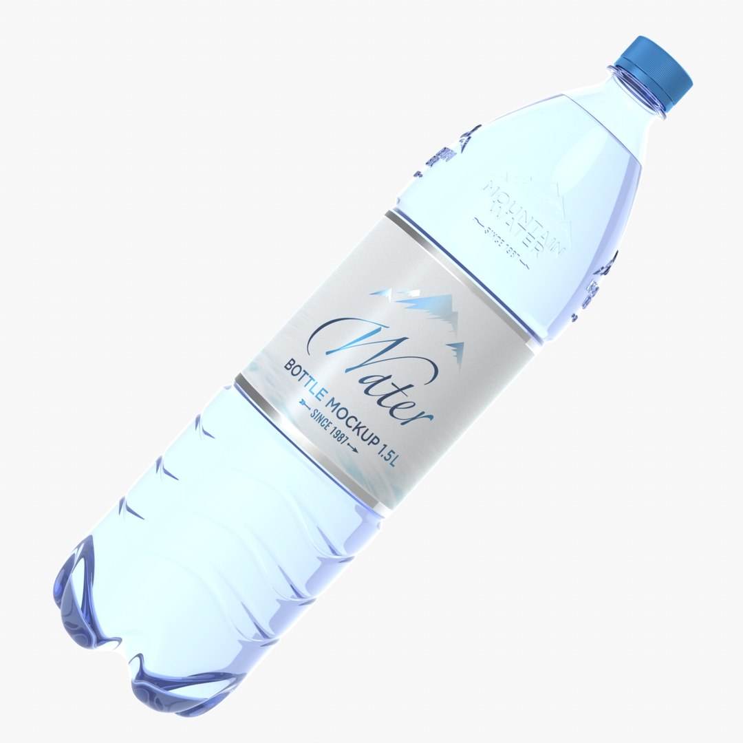 Water Bottle 1 5l Model - TurboSquid 1431073