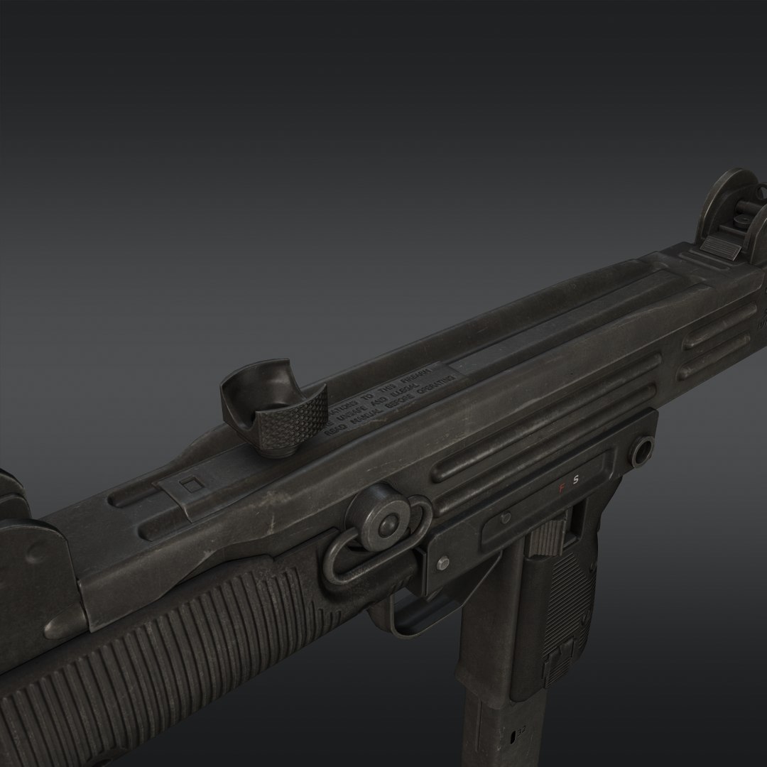 Uzi Submachine Gun 3d Model
