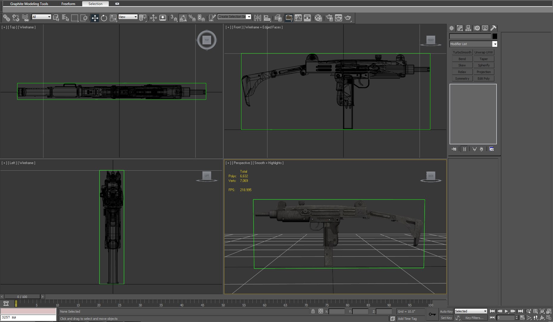 Uzi Submachine Gun 3d Model